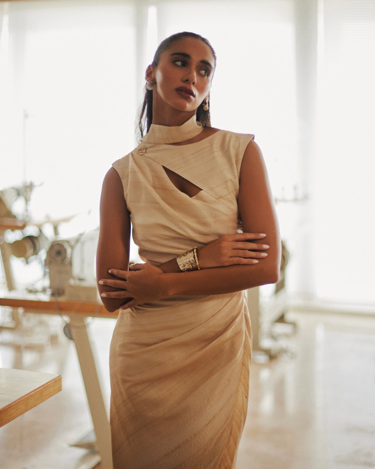 Paloma Tussar Dress – Antithesis